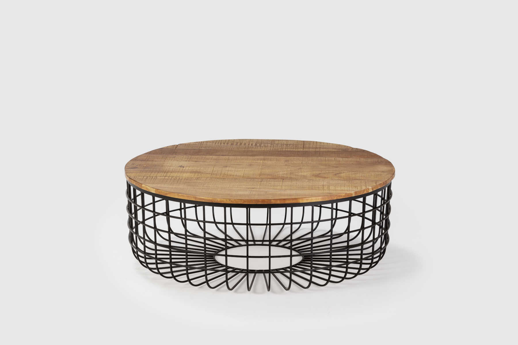 SUVAN Table basse ronde en bois massif d’acacia 102 cm - Dansmamaison